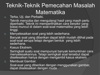 Ppt singkat kel8 pemecahan masalah dalam matematika | PPTX