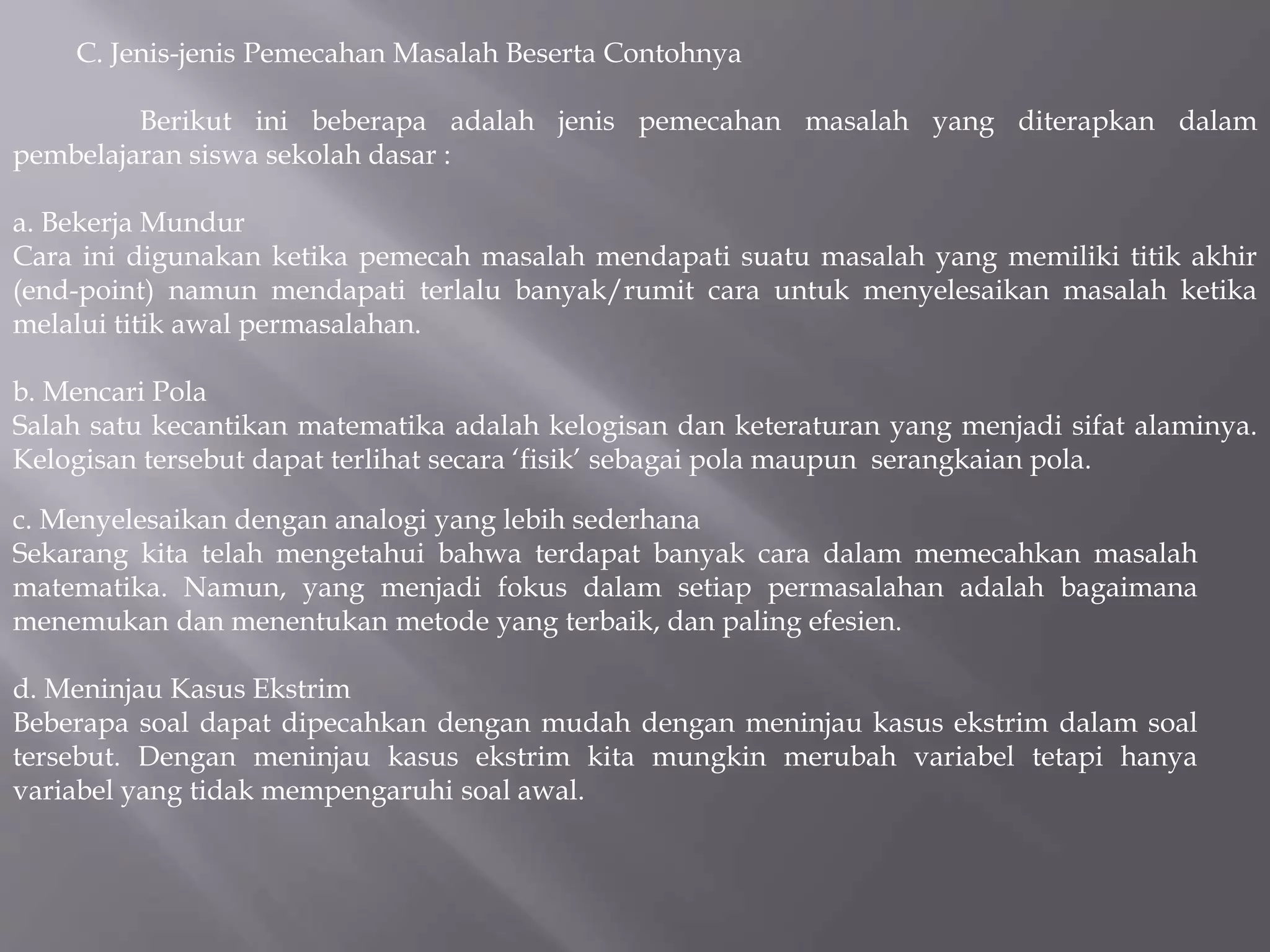 Ppt singkat kelompok 1 pemecahan masalah dalam matematika | PPT