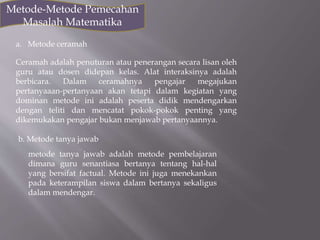 Ppt singkat kelompok 1 pemecahan masalah dalam matematika | PPT