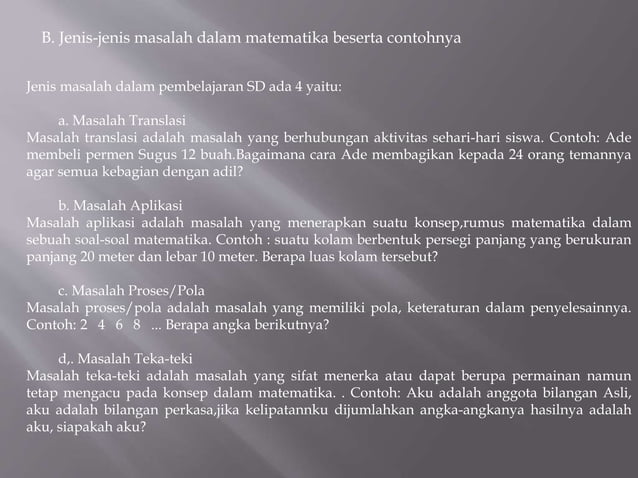 Ppt singkat kelompok 1 pemecahan masalah dalam matematika | PPT