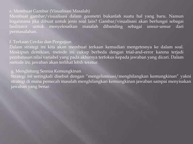 Ppt singkat kelompok 1 pemecahan masalah dalam matematika | PPT