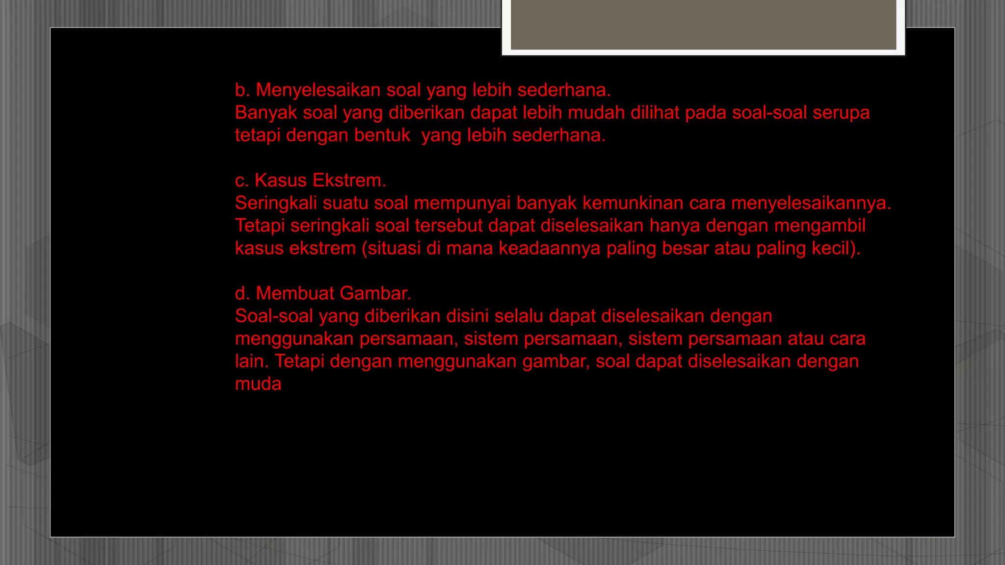 Ppt singkat pemecahan permasalahan matematika kel 10 | PPT