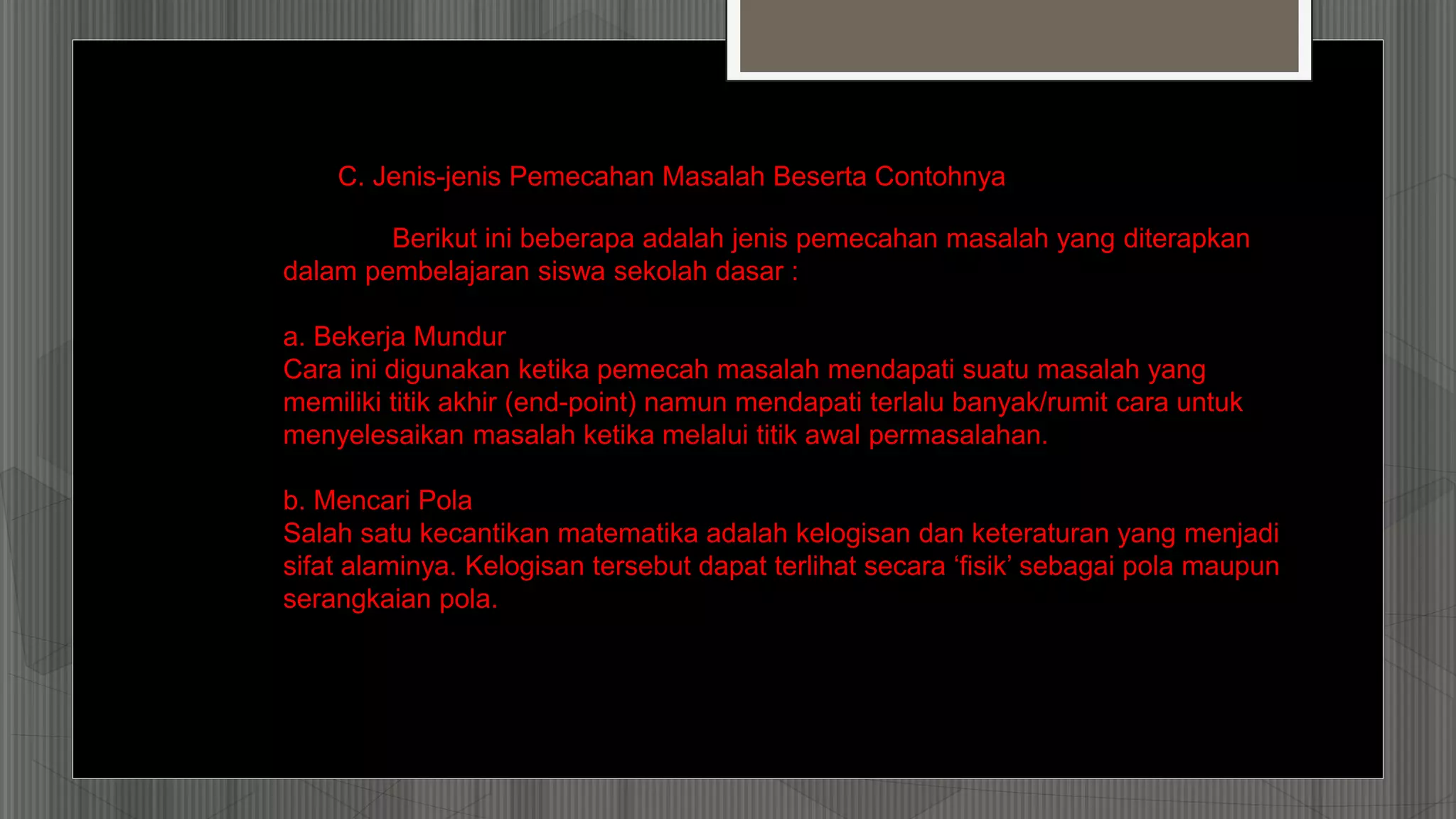 Ppt singkat pemecahan permasalahan matematika kel 10 | PPT