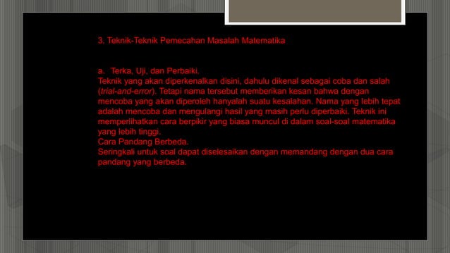 Ppt singkat pemecahan permasalahan matematika kel 10 | PPT