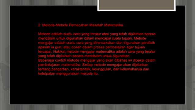 Ppt singkat pemecahan permasalahan matematika kel 10 | PPT