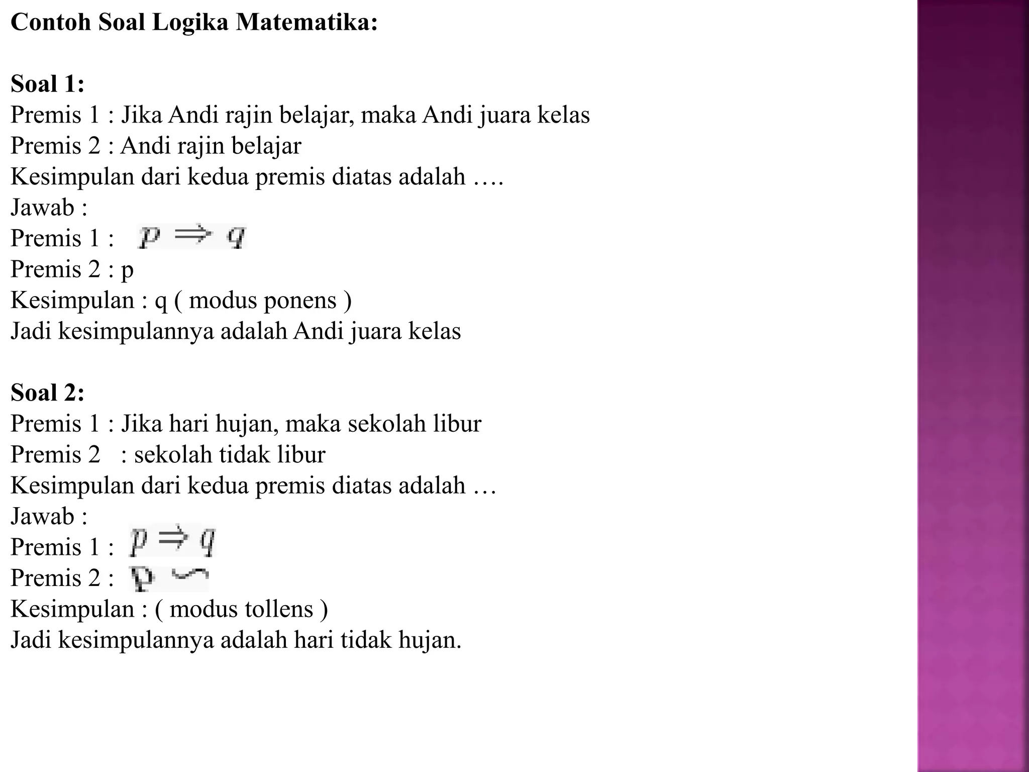 Ppt singkat penalaran dalam matematika | PPTX