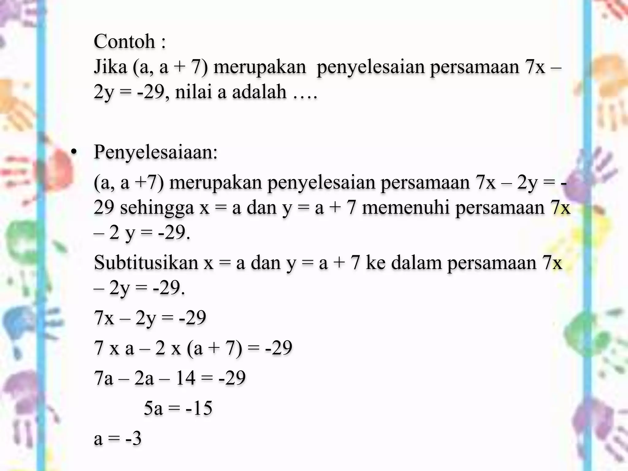 Ppt singkat persamaan linier dan pertidaksamaan linier | PPTX