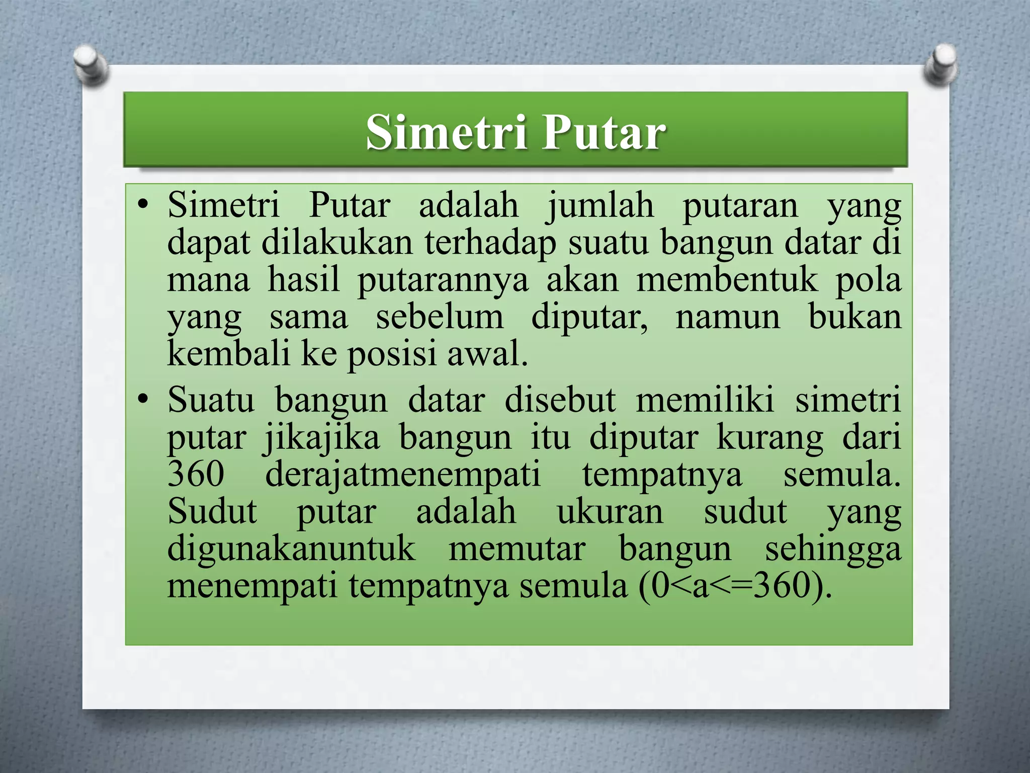 Ppt singkat simetri lipat dan simetri putar | PPTX