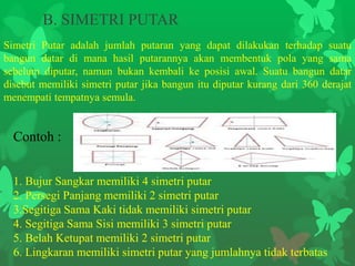 Ppt singkat simetri lipat dan simetri putar | PPTX