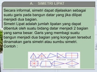 Ppt singkat simetri lipat dan simetri putar kel 14 | PPTX