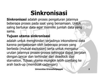 Ppt sinkronisasi dalam Sistem Operasi | PPTX