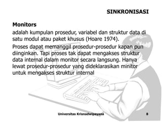 Ppt sinkronisasi dalam Sistem Operasi | PPTX