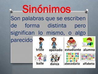 ppt sinonimos y antoniumos para trabajar | PPTX