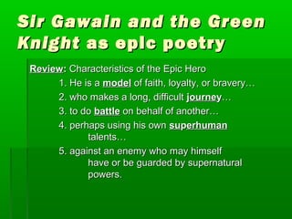 Ppt sir gawain-and-the-green-knight | PPT