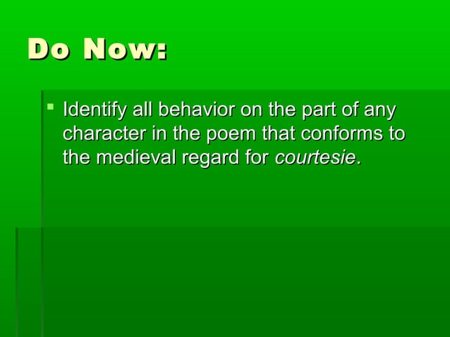 Ppt sir gawain-and-the-green-knight