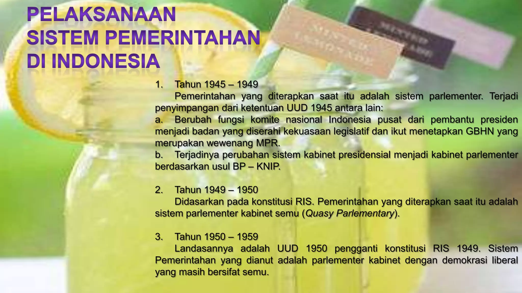 Powerpoint Sistem Pemerintahan Indonesia | PPT