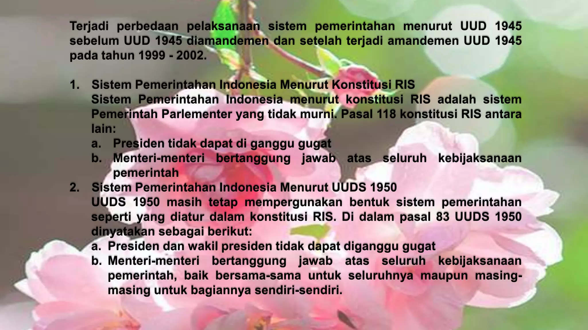 Powerpoint Sistem Pemerintahan Indonesia | PPT