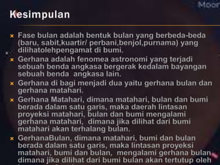 Fenomena Fase Bulan Gerhana Matahari dan Gerhana Bulan | PPT