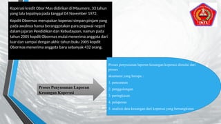 PPT SISTEM BASIS DATA ( MODEL KONSEPTUAL DARI KOPERASI OBOR MAS) | PPTX