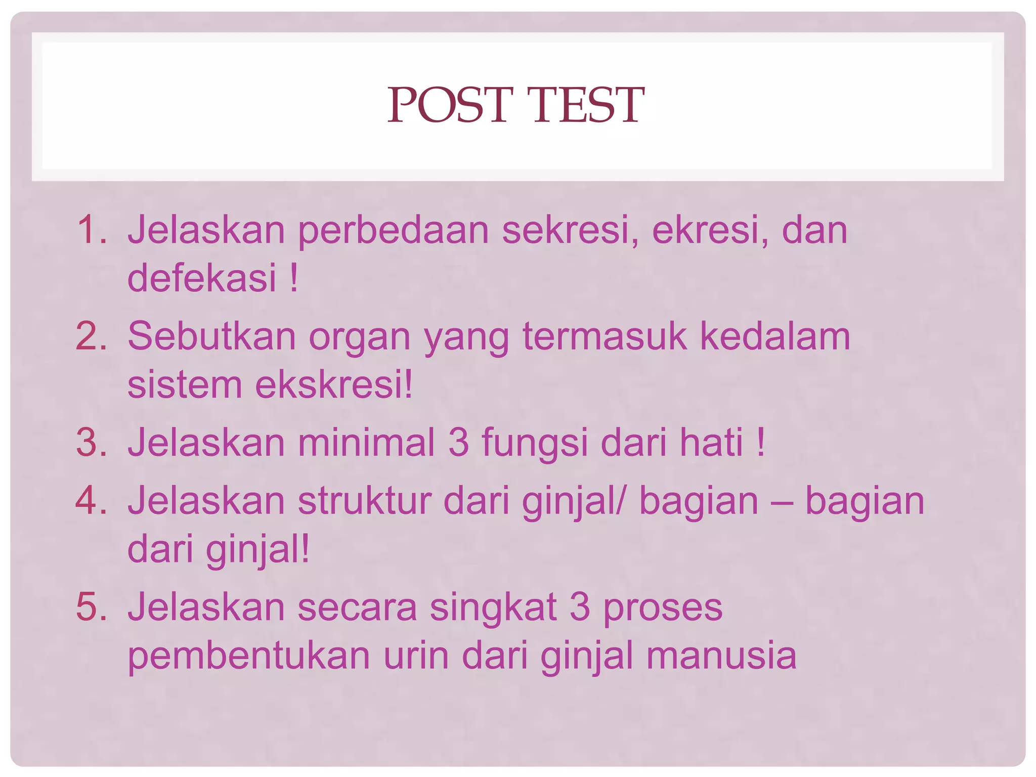 Ppt sistem ekskresi | PPTX