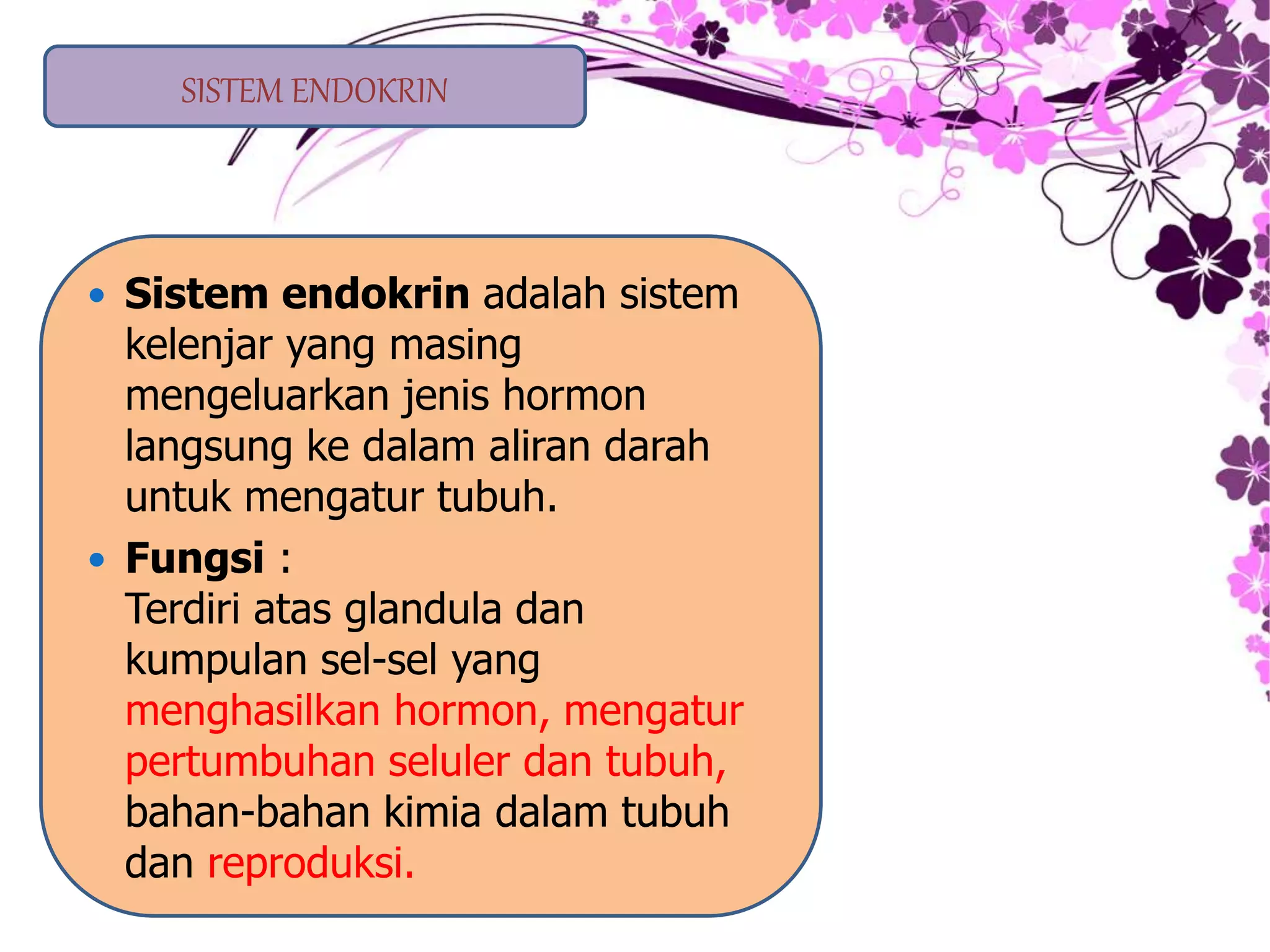 Ppt sistem hormon pada manusia | PPTX