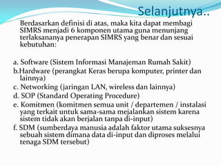 Ppt sistem informasi manajemen rumah sakit | PDF