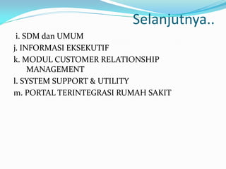 Ppt sistem informasi manajemen rumah sakit | PDF