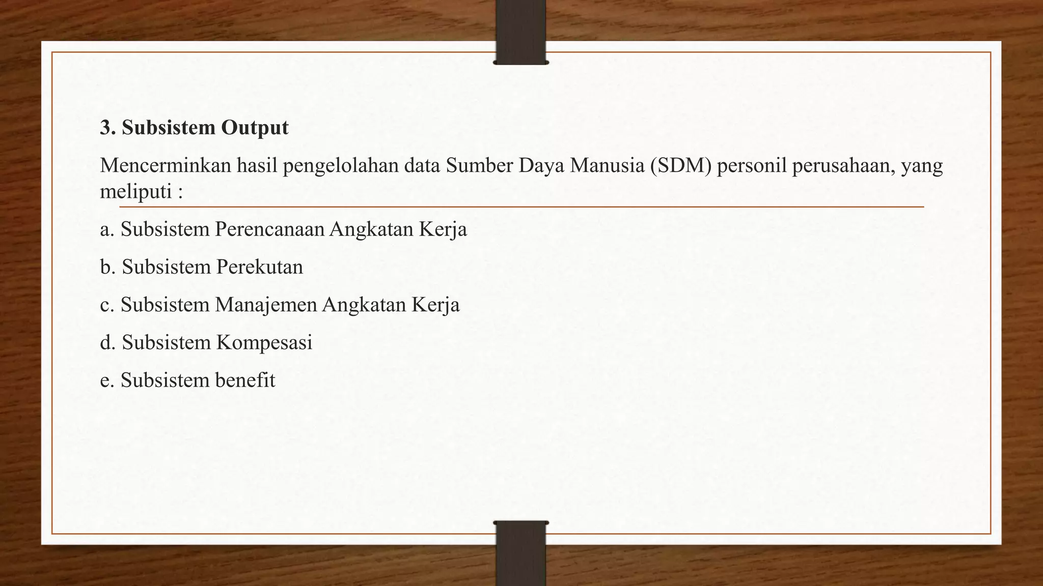 Sistem Informasi SDM | PPTX