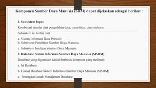 Sistem Informasi SDM | PPTX