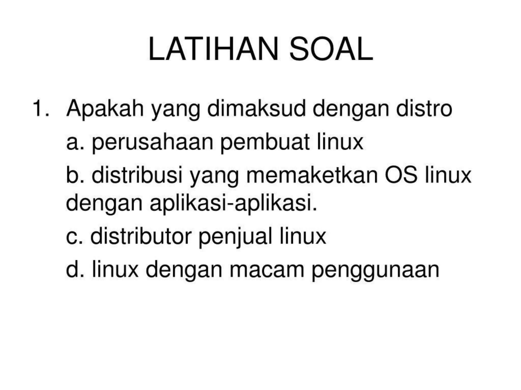 PPT SISTEM OPERASI mengenai sebuah linux distro | PPT