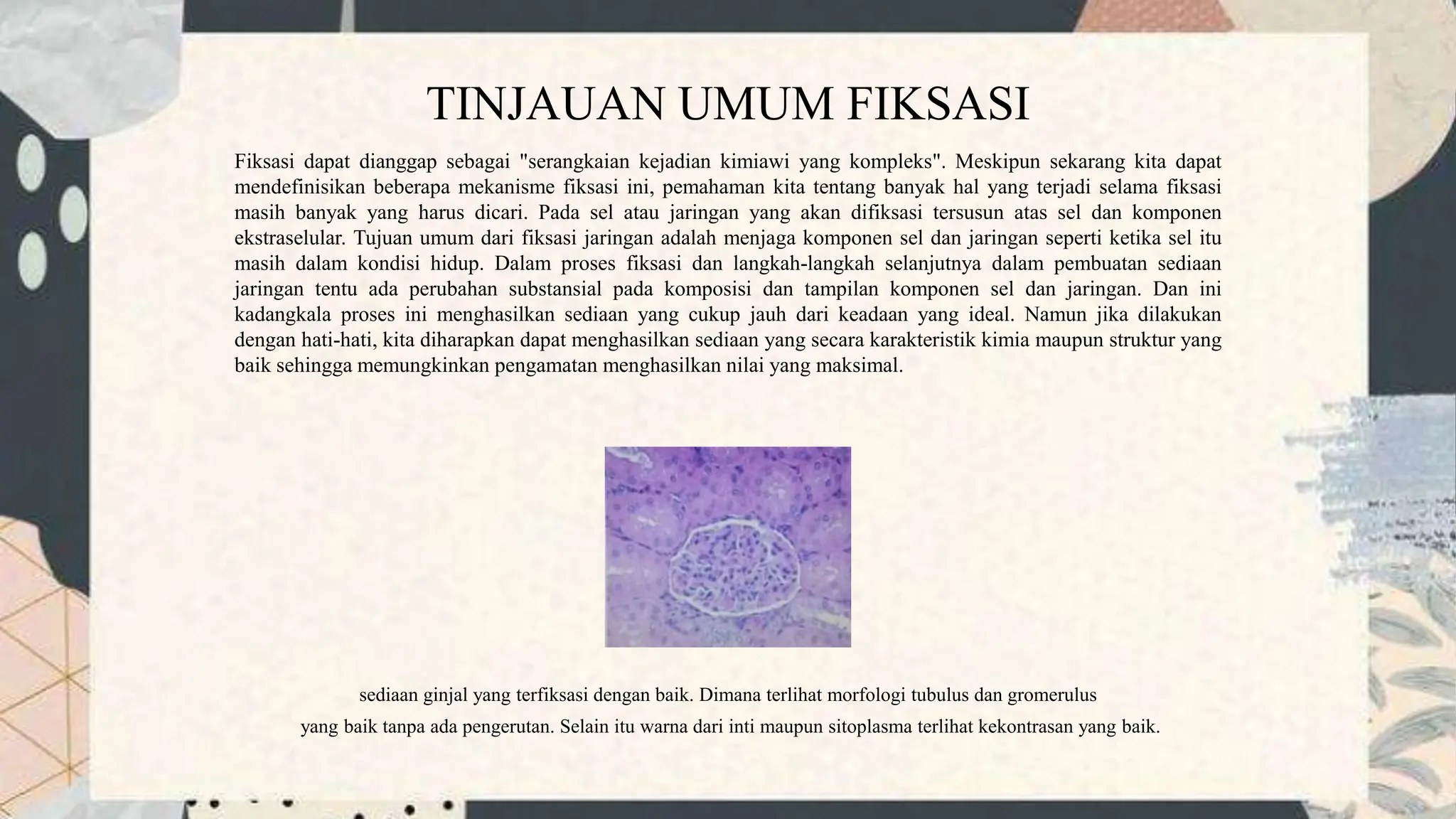 PPT SITOHISTO_FIKSASI PEMERIKSAAN HISTOLOGI | PPTX