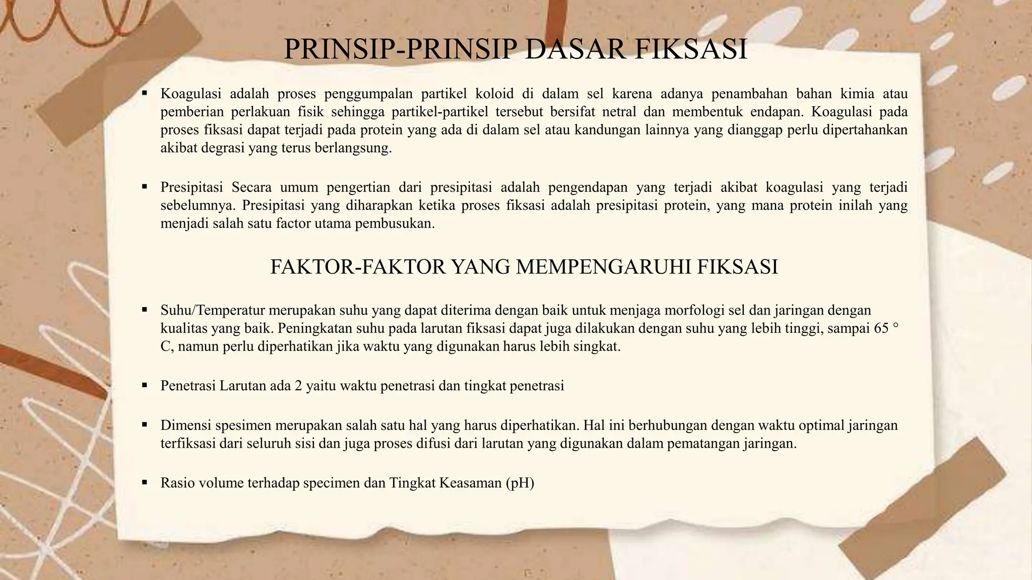 PPT SITOHISTO_FIKSASI PEMERIKSAAN HISTOLOGI | PPTX