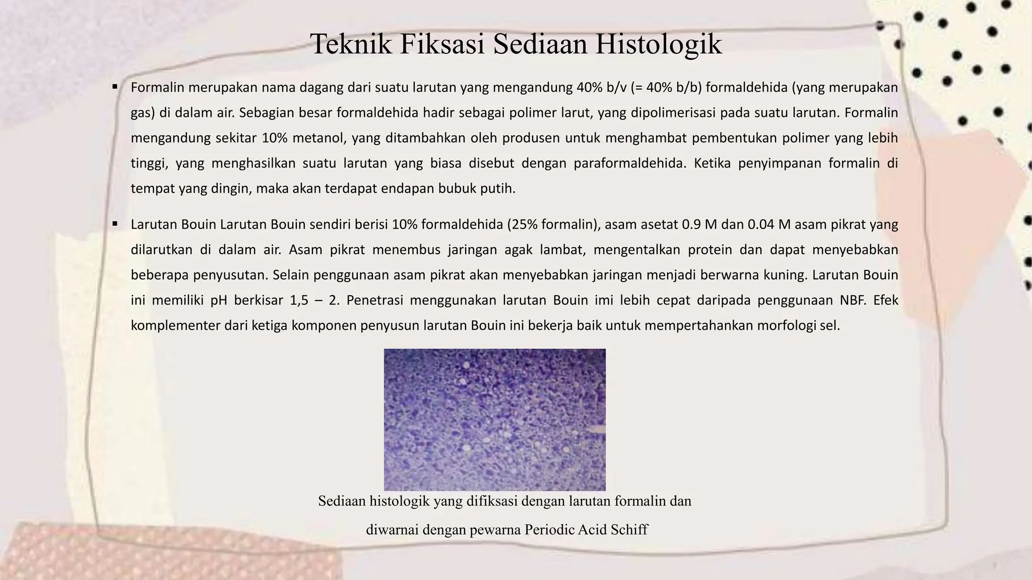 PPT SITOHISTO_FIKSASI PEMERIKSAAN HISTOLOGI | PPTX