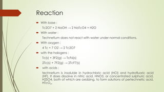 Molybdenum, Techntium, Rhenium | PPTX