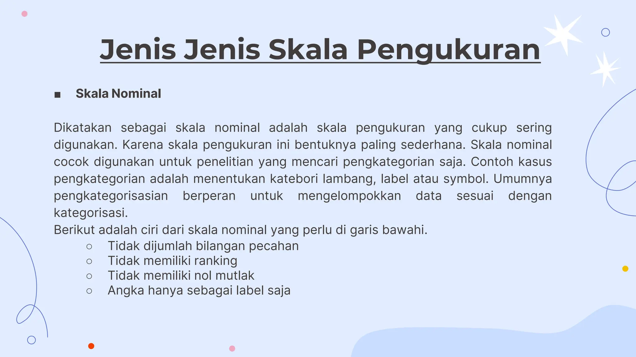 PPT_SKALA_PENGUKURAN DATA MATA KULIAH BIOSTATISTIK | PPT
