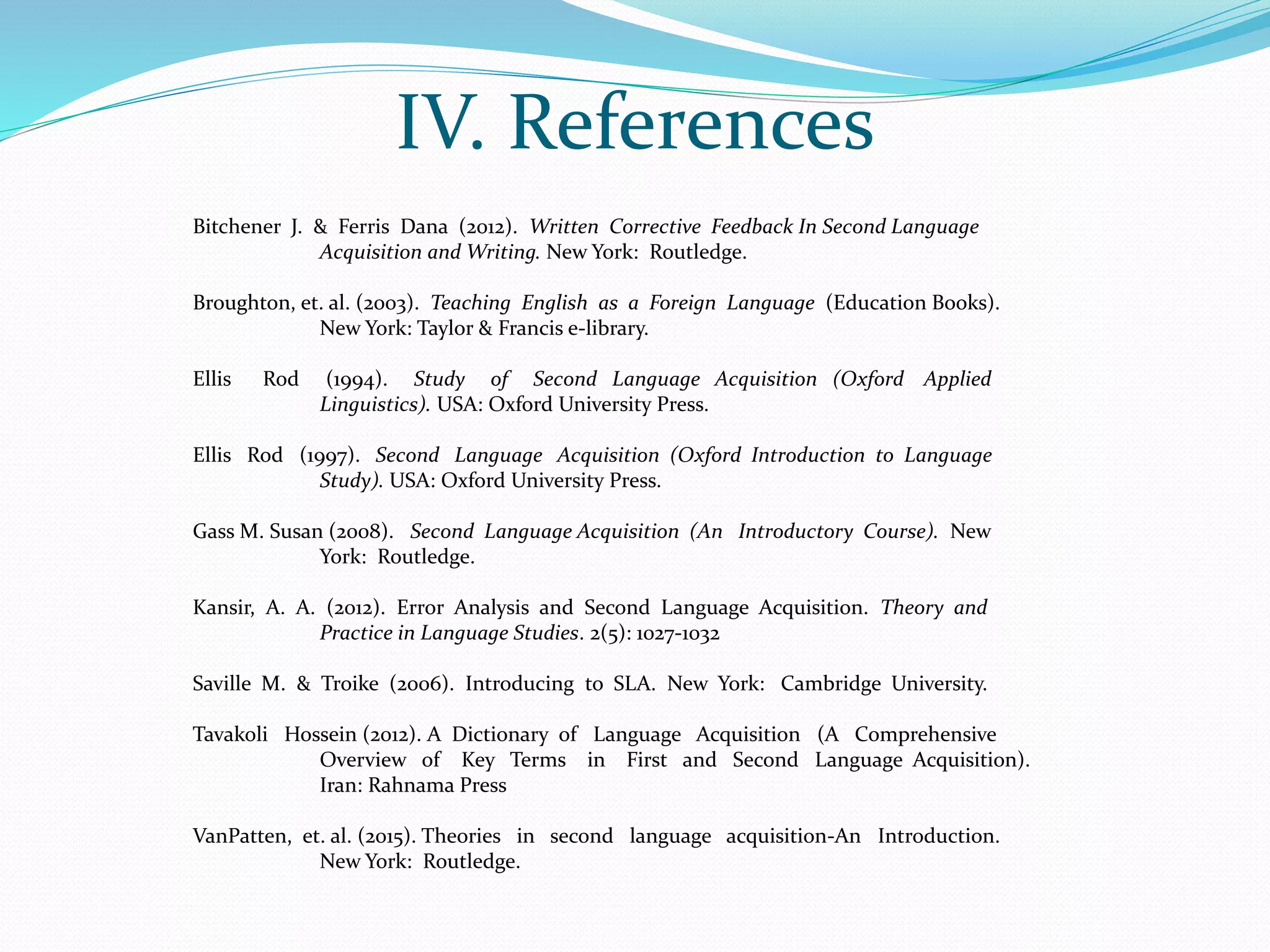 Second Language Acquisition (Error Analysis) | PPTX