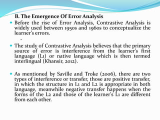 Second Language Acquisition (Error Analysis) | PPTX