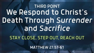 Responding to Christ's Death | PPT
