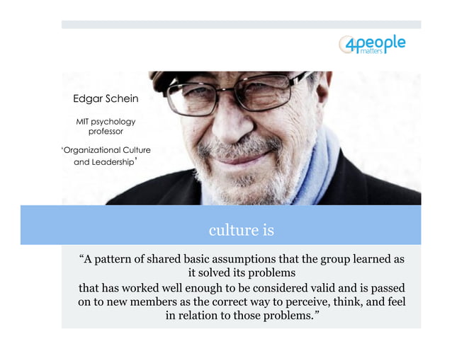 culture and organizational change - important insights from Edgar ...