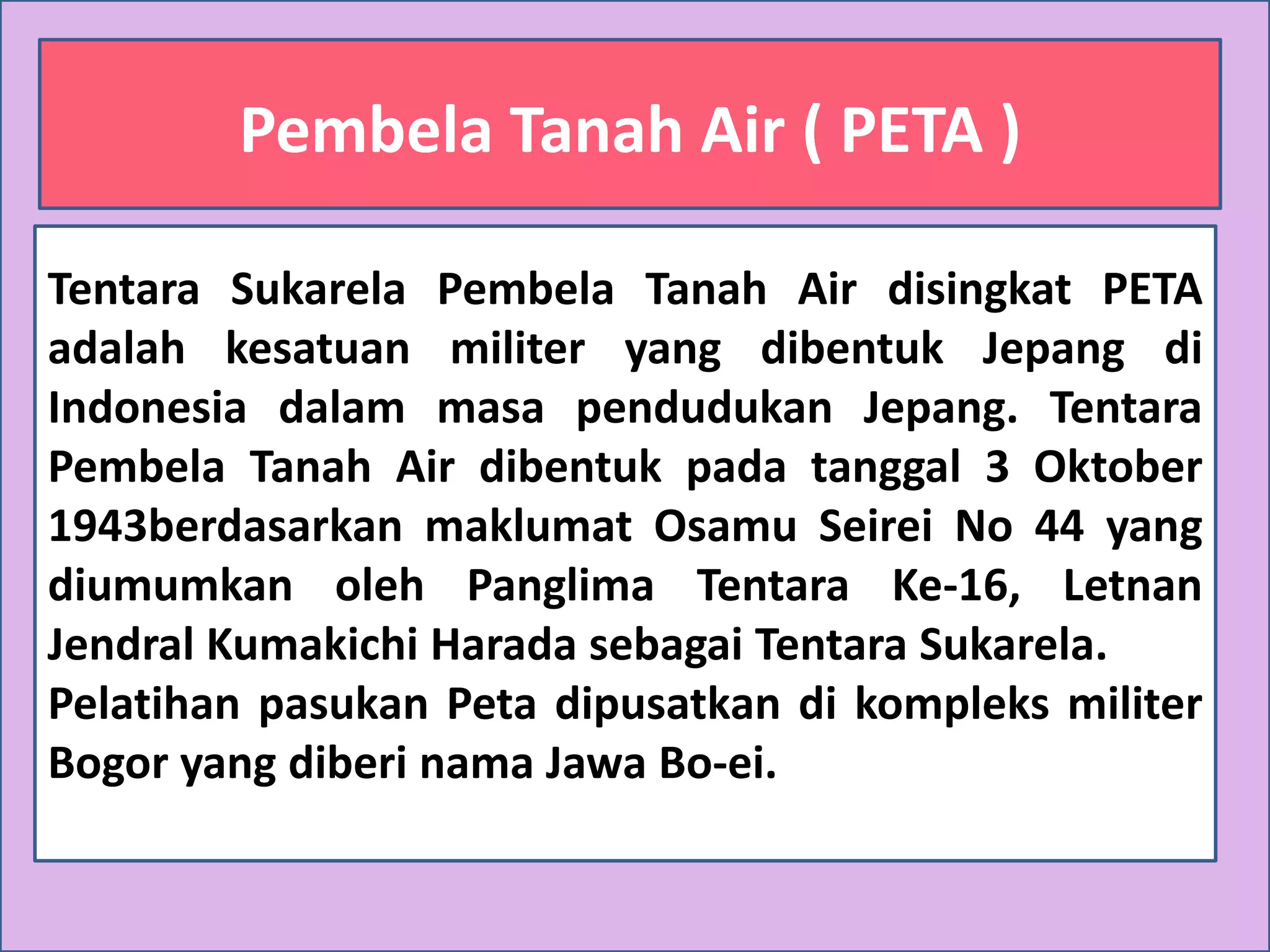 Ppt SNI Organisasi Masa Pendudukan Jepang | PPTX