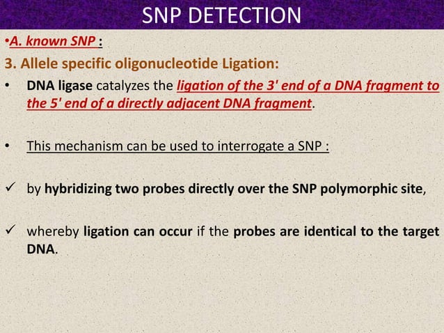 Ppt snp detection | PPTX