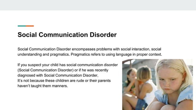 Social Communication Disorder | PPTX