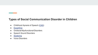 Social Communication Disorder | PPTX