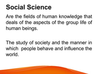 Social Science | PPT