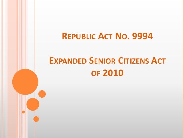 Expanded Senior Citizen Act