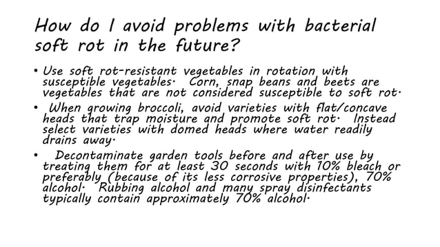 bacterial soft rot | PPTX | Gardening | Home & Garden