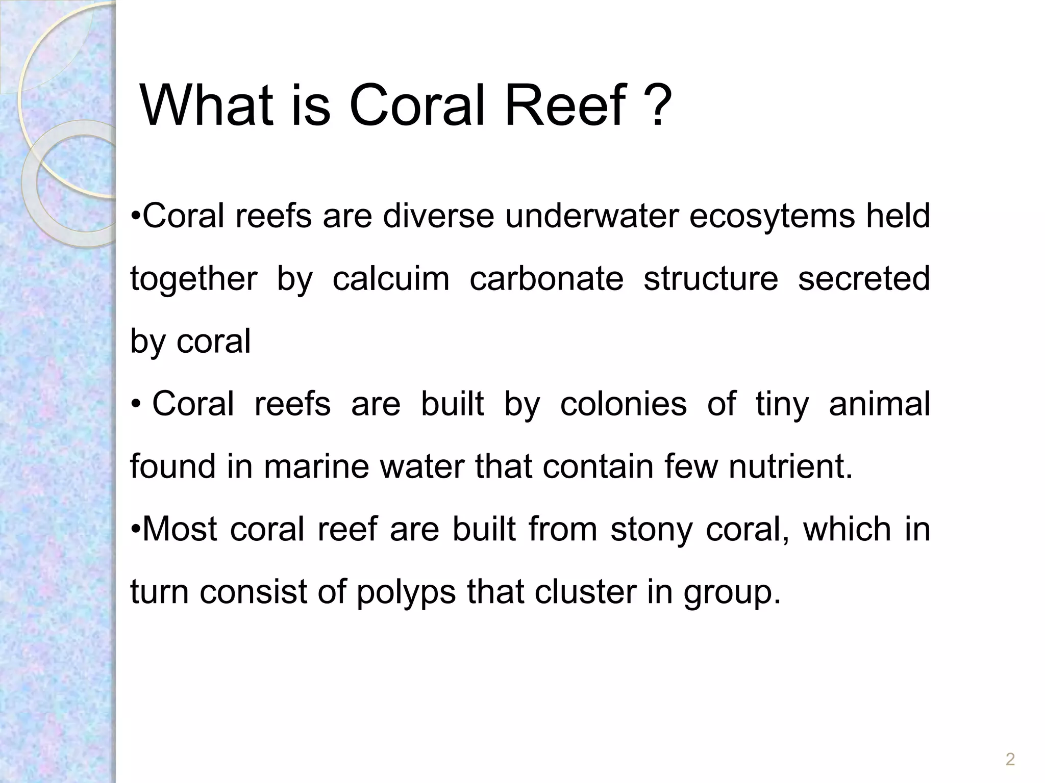 Threats to coral reef | PPT
