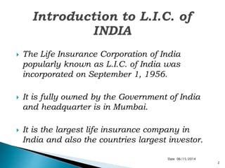 Ppts on summer internship of lic | PPTX