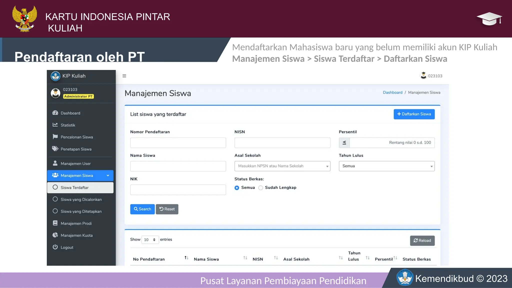 PPT Sosialisasi KIP Tahun 2023 untuk calon mahasiswa | PPT