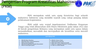 Materi PKM atau Program Kreativitas Mahasiswa | PPTX